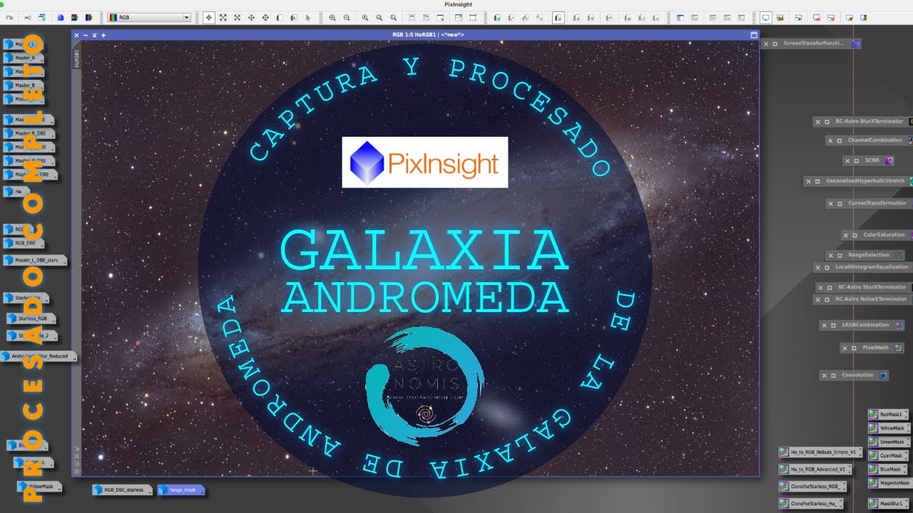 🔵 PROCESADO de la GALAXIA de Andromeda [] TUTORIAL PIXINSIGHT... - YouTube