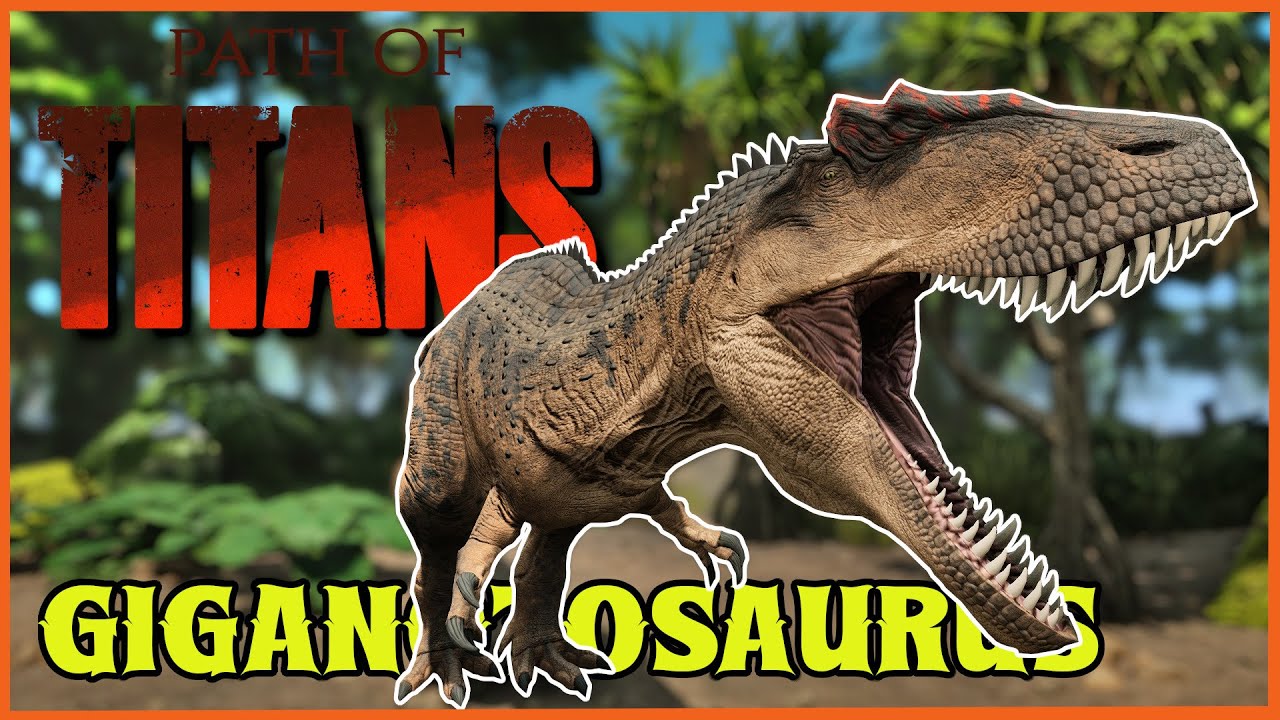 Path Of Titans Growth and PvP OF Giganotosaurus .. #pathoftitans - YouTube