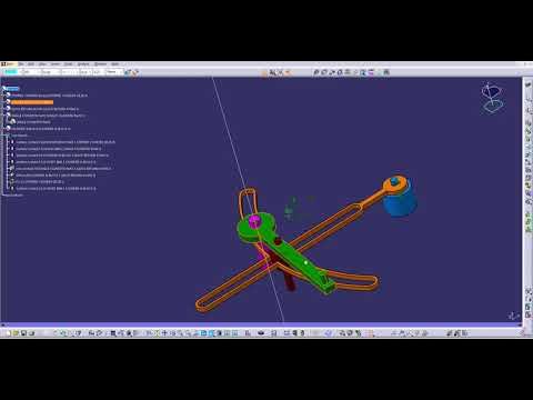 CATIA V5 QUICK RETURN mechanism CATProduct saibhaskar - YouTube