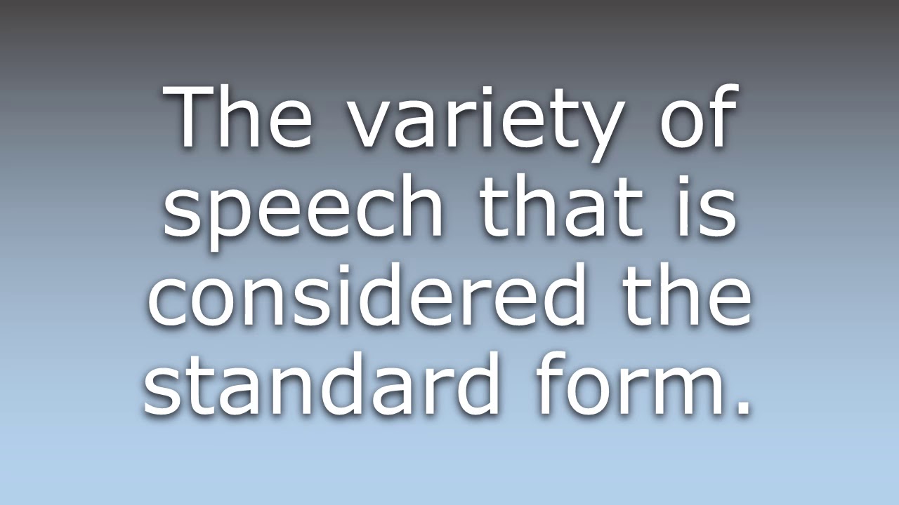 What does Acrolect mean? - YouTube