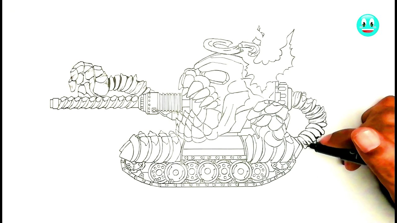 How To Draw Cartoon Tank Waffentrager Tricky Phase 5 - Cartoons About ...