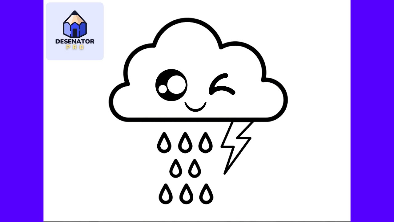 Cum Să Desenezi Un NOR De Ploaie🌩️ | Usor Pas cu Pas Tutorial pentru ...