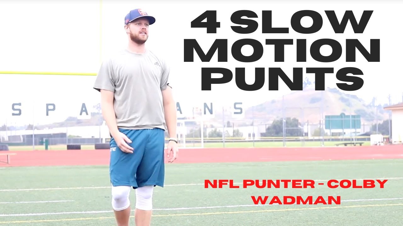 NFL Punter Colby Wadman - Four Slow Motion Punts - YouTube