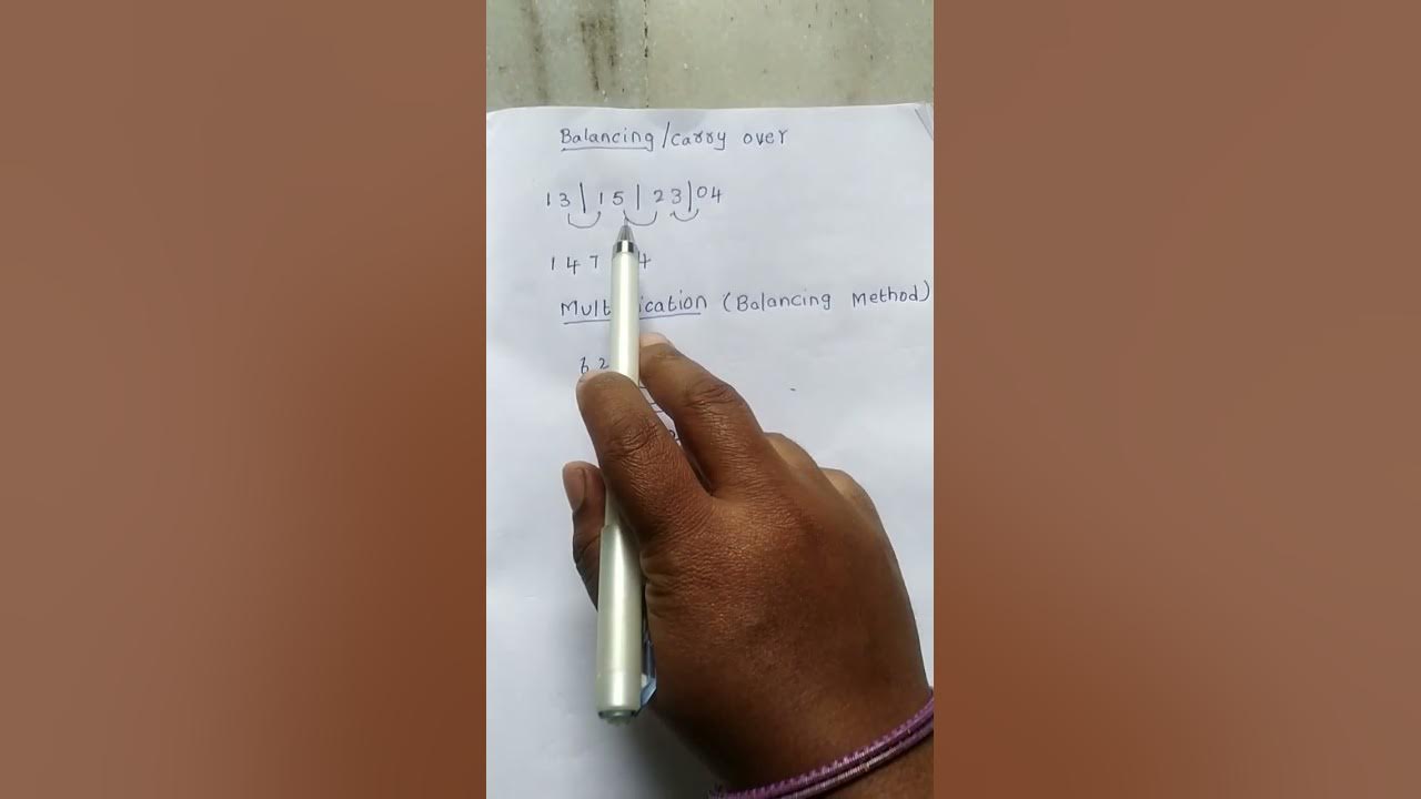 Multiplication using Balancing method vedic maths - YouTube