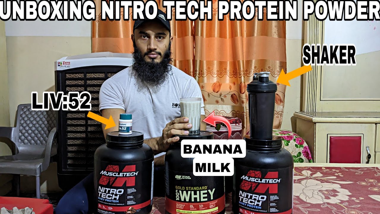 How To Make Protein Shake | Unboxing Nitro Tech Protein Powder #protein ...