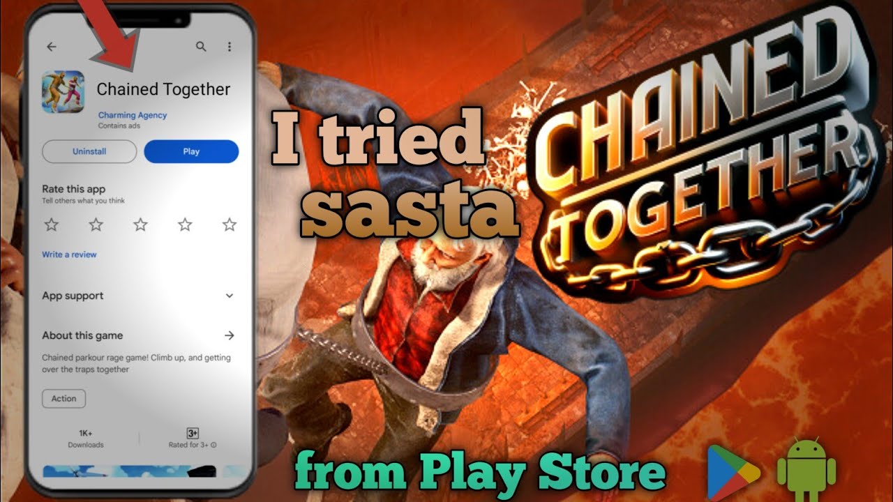 I tried sasta chained together on Play Store ️ || chained together ⛓️ || Anuj Gaming - YouTube