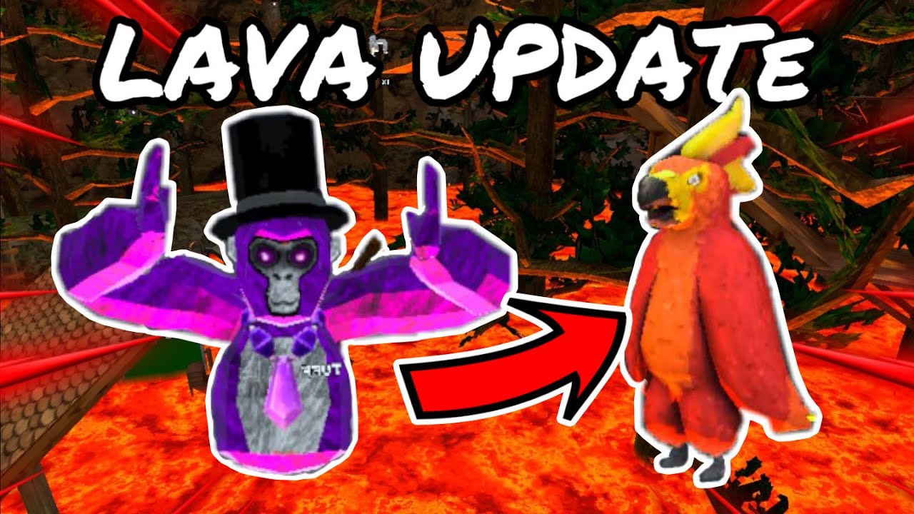 New Gorilla Tag lava forest map + new cosmetics!! - YouTube