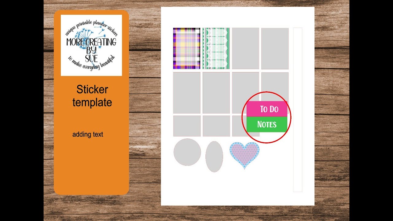 Adding Text to Sticker Boxes in Silhouette Studio - YouTube