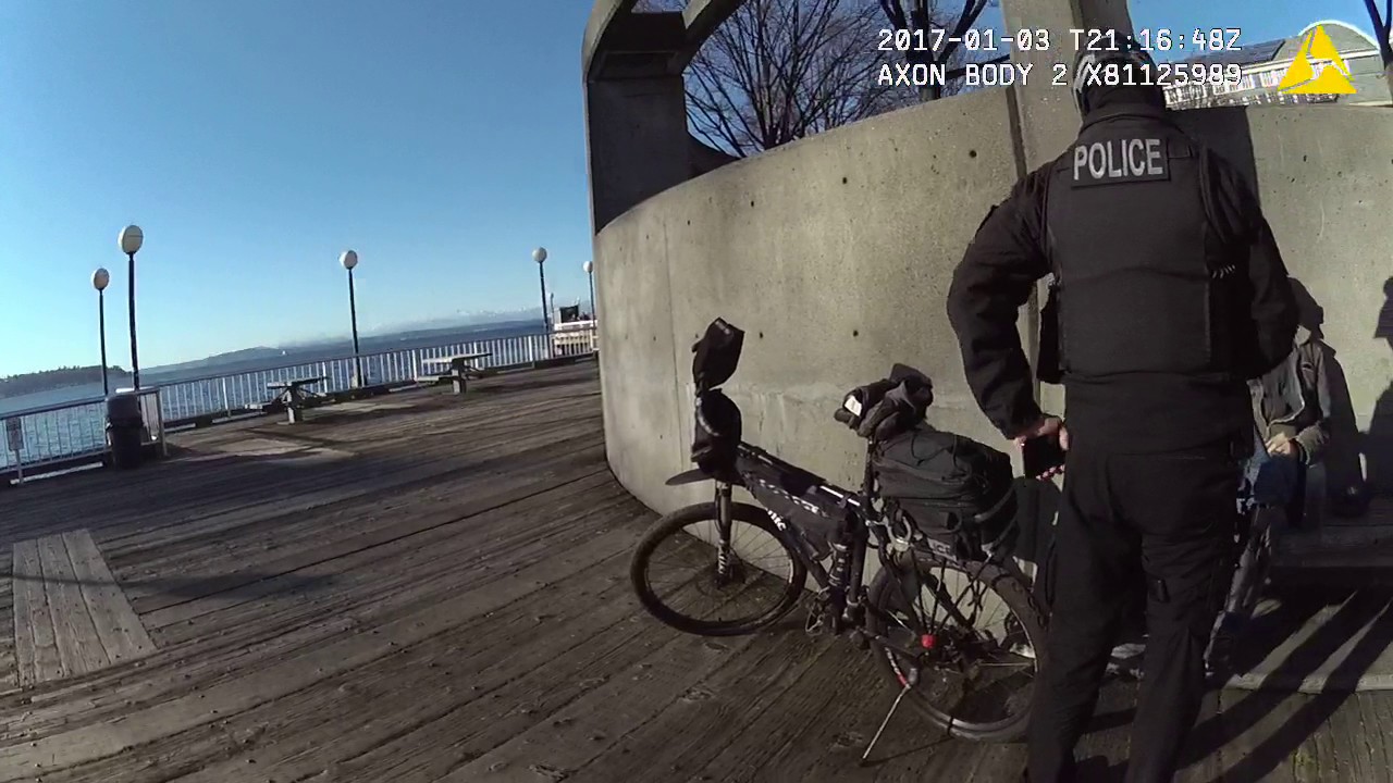 Seattle Police, body cam on bike cop 1/3/17 - YouTube