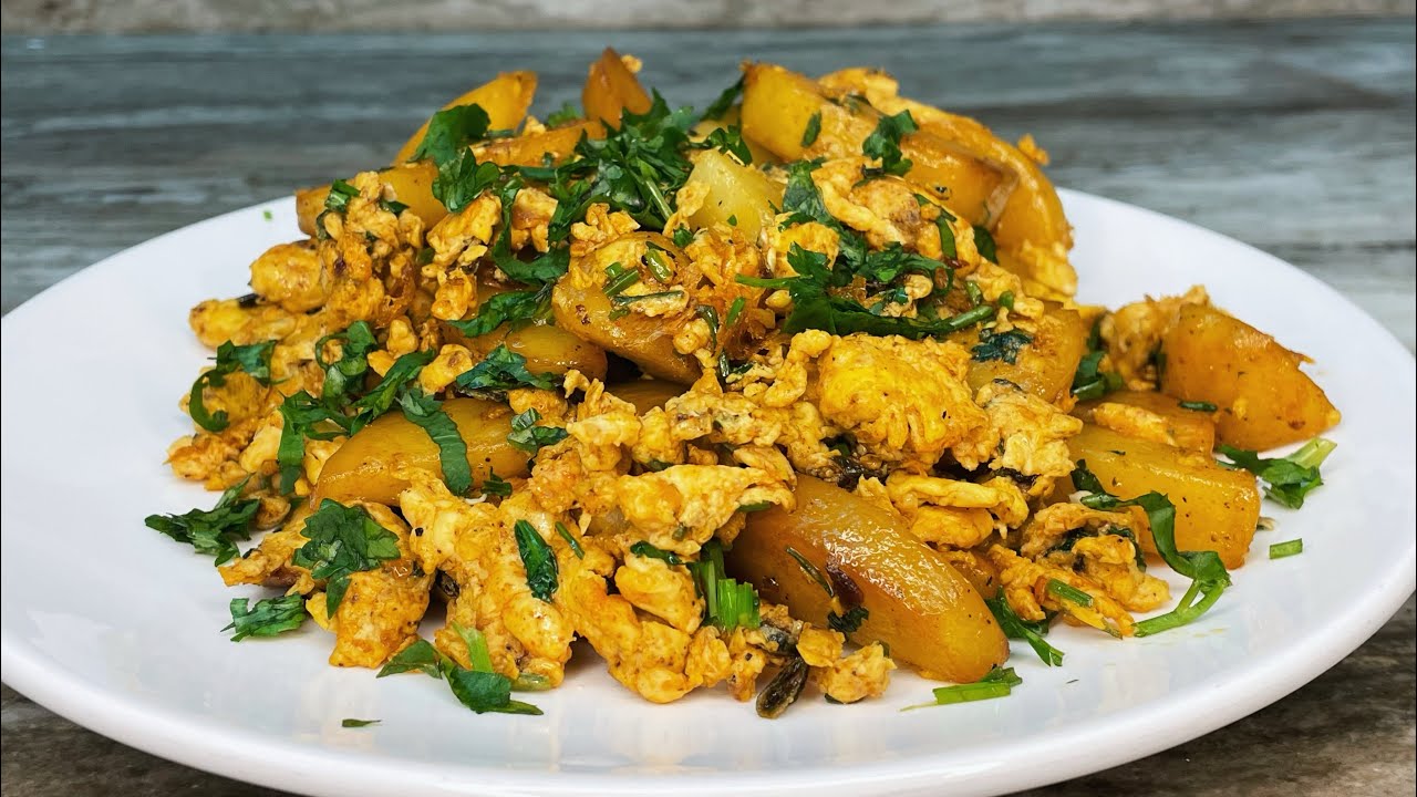 Himali breakfast || Anda Aloo || Egg Potato || Himalayan food || Aama’s ...