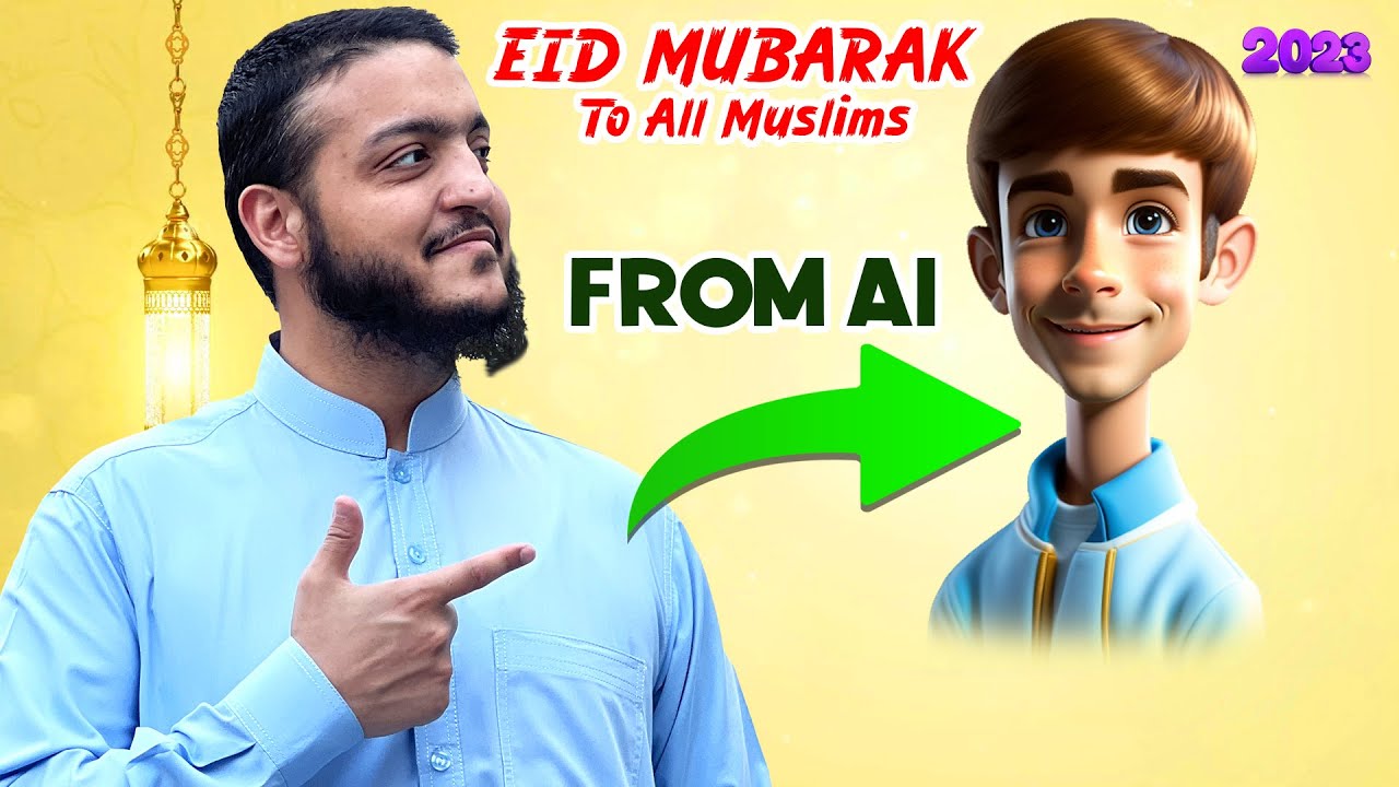 Eid Mubarak With AI 2023 | Eid Special | Eid Ul Fitr Mubarak Ai ...
