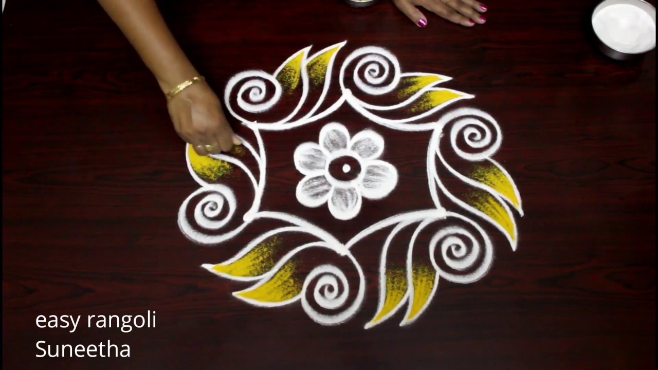 Small 3x2 dots rangoli kolam designs by easy rangoli suneetha ...