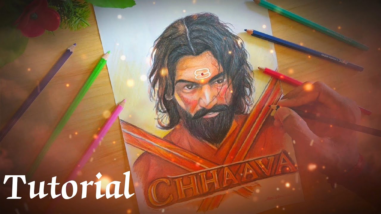 Chhaava Movie Drawing 👑 Chhatrapati Sambhaji Maharaj drawing 🔥 Chhaava ...