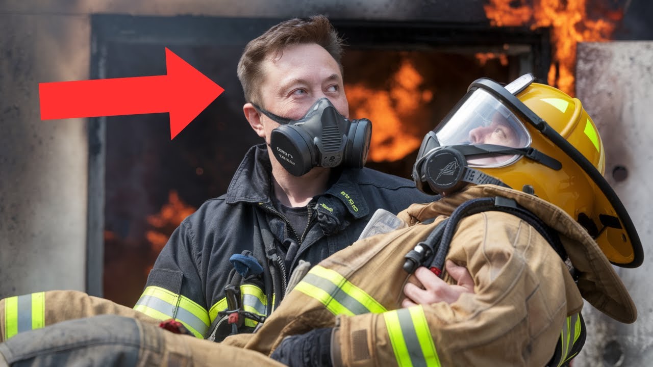 Elon Musk Sacrifices His Life To Save Firefighter From Burning Tower ...