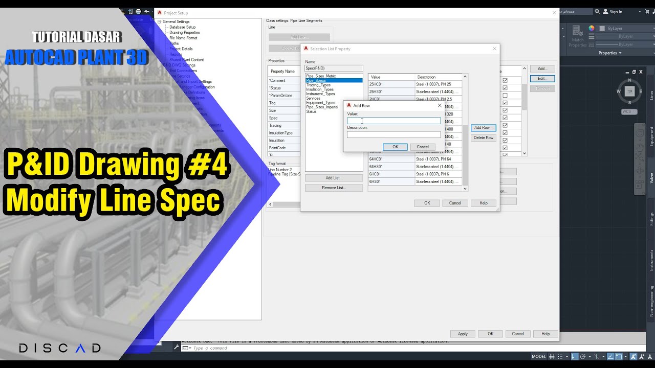Autocad P&ID Drawing - Modify Line Spec #04 - YouTube