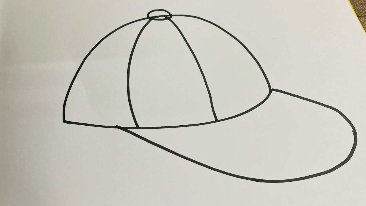 Cap Drawing | hat drawing | Easy Drawing for Kids | Colouring | boys ...
