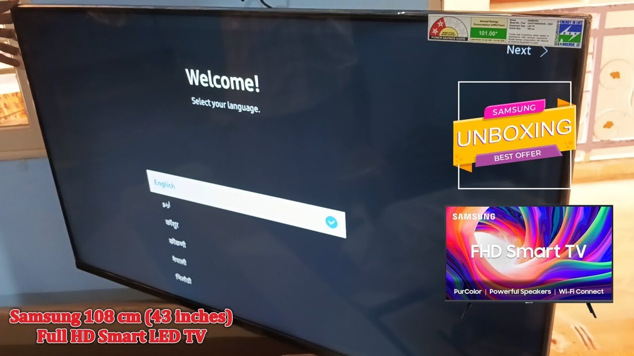 Unboxing Samsung 108 cm 43 inches Full HD Smart LED TV | Dreamer Paul ...