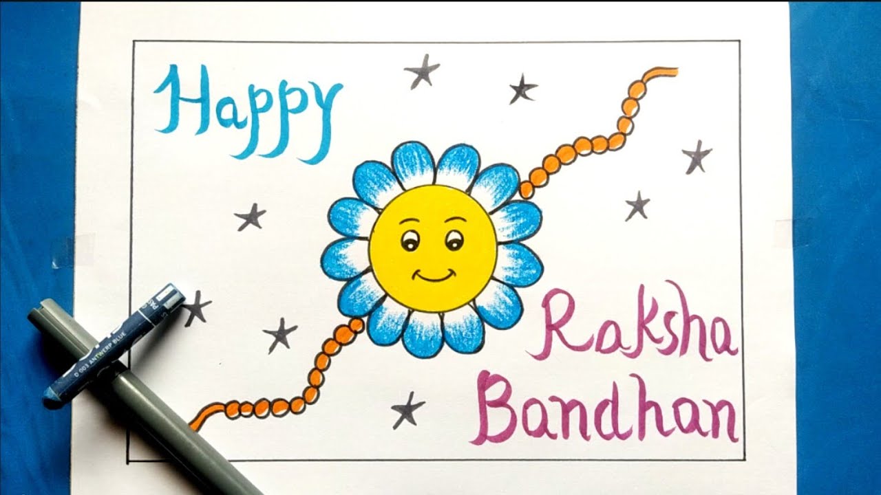 Rakhi Drawing / Rakhi Drawing Easy / Raksha Bandhan Drawings / How to ...