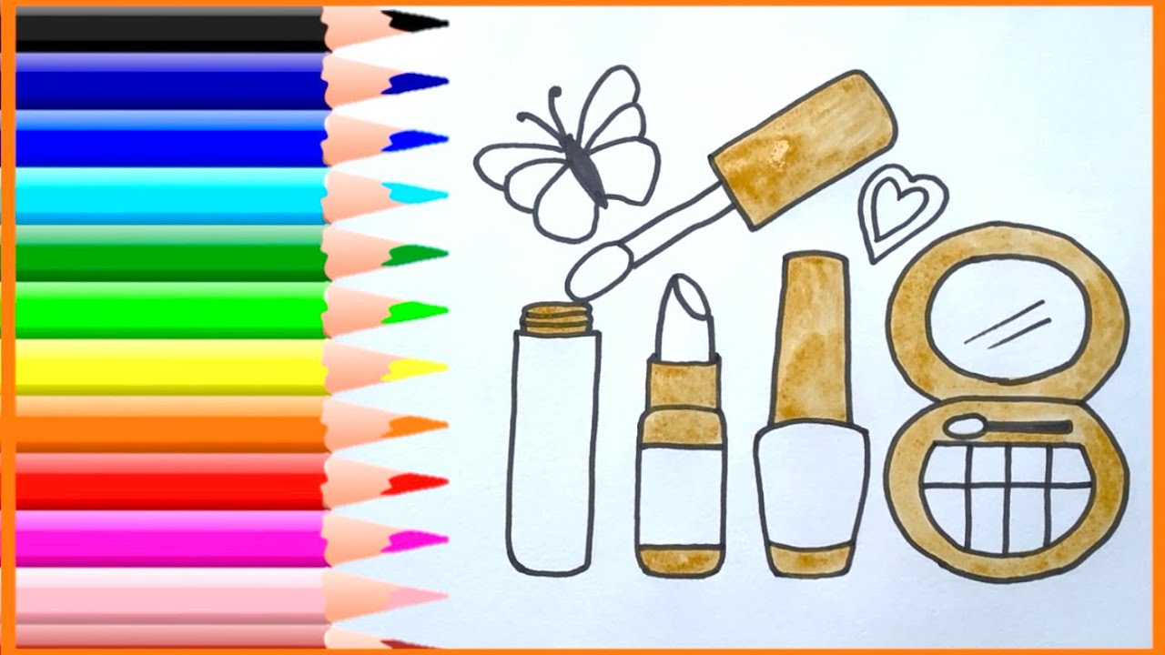️How To Draw ️ A Cosmetic Products 👄💄💅🏼 | Easy Drawing For Kids ️ - YouTube