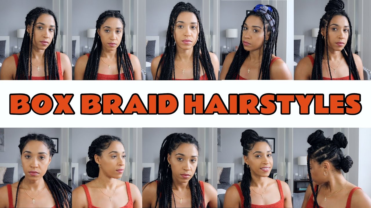 10 QUICK & EASY BOX BRAID HAIRSTYLES - YouTube