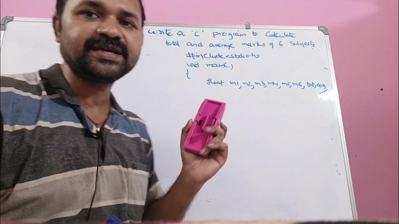 C program to calculate total and average of 6 subjects marks || C ...