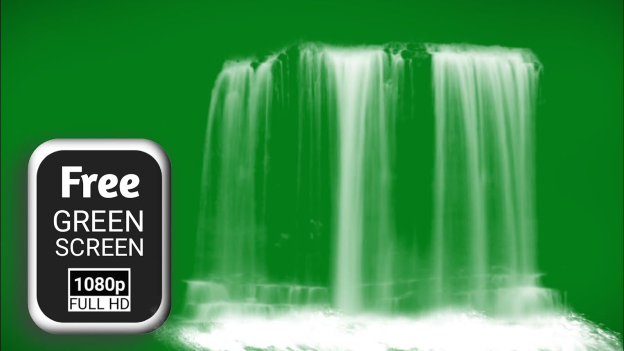 waterfall green screen video | green screen waterfall | waterfall green ...
