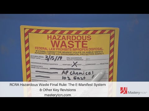 What Training Is Needed To Sign A Hazardous Waste Manifest
