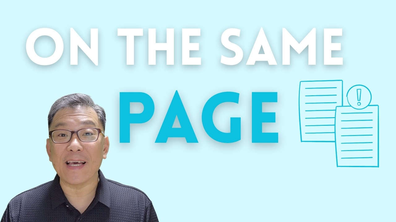 LESSON 58: On the same page | English with Bruce - YouTube