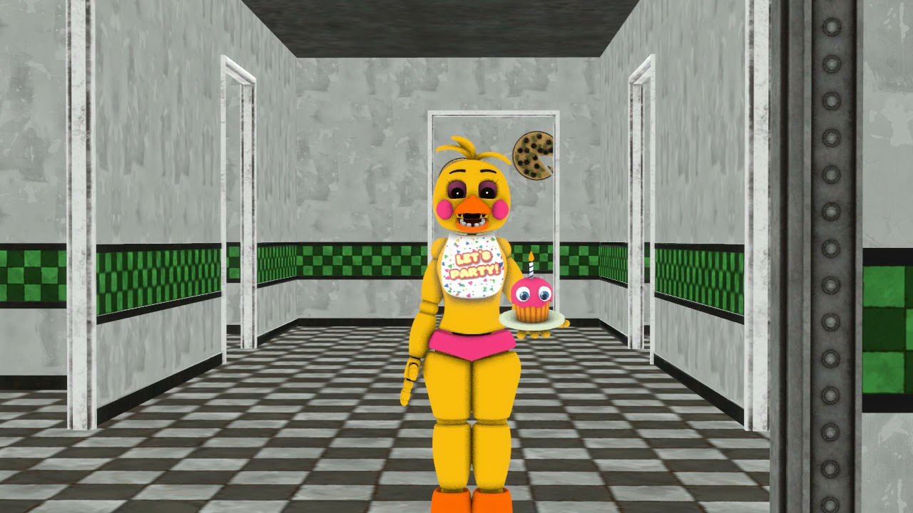 FNAF/SFM TOY Chica Dancing in the FNAF2 hallway - YouTube