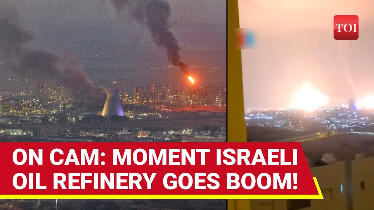 Haifa's Bazan Oil Refinery BLOWS UP; Chilling Moment Iranian Missile ...