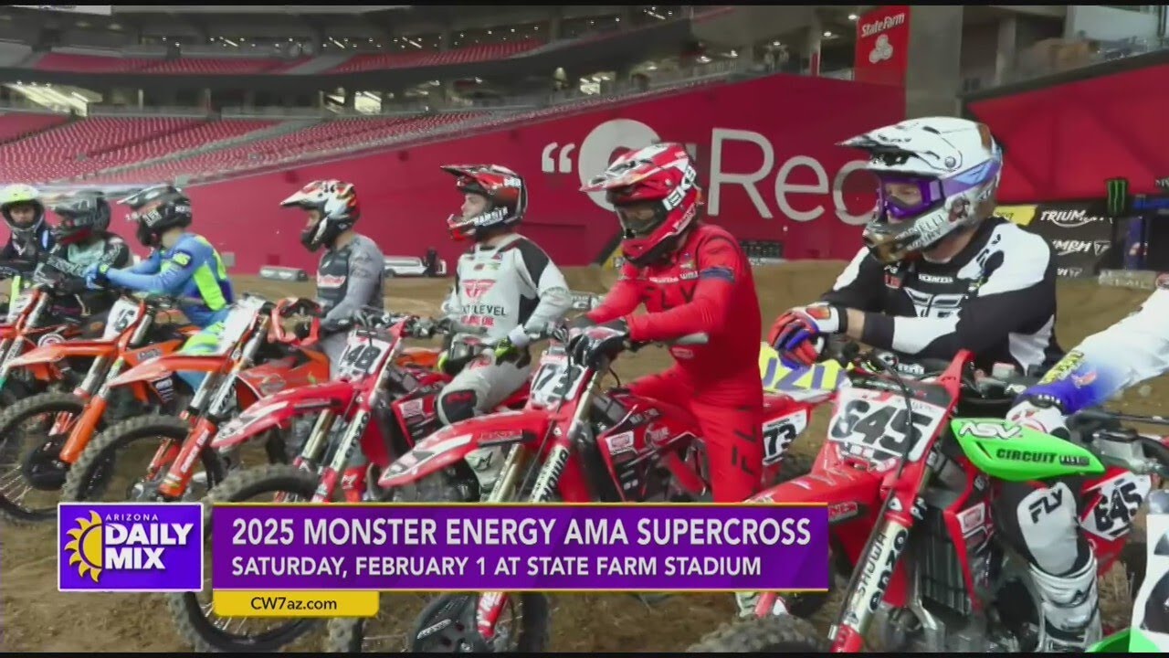Dirt bike racers to compete at Supercross in Glendale - YouTube