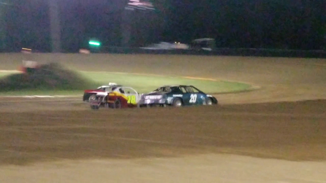 Jackson speedway stock mini cups. Feature race 9-22-18 - YouTube