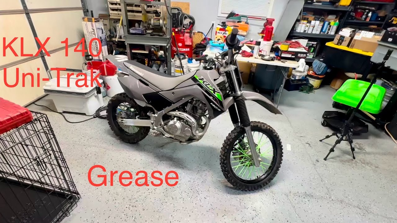 Kawasaki KLX 140r swing arm linkage “uni-trak” grease job. Bearings was ...