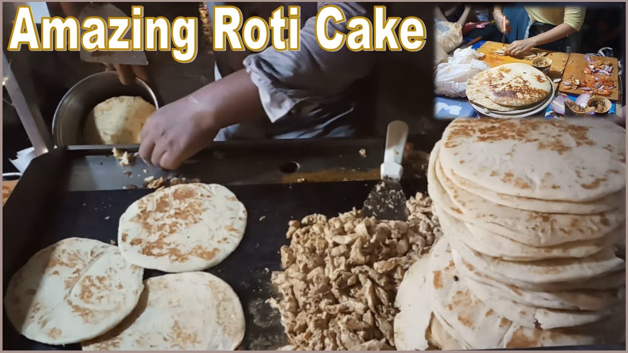 อาหารริมถนนขนมปังเนื้อ Amazing Street Food Roti Cake Meat Bread屋台の食べ物 肉 ...