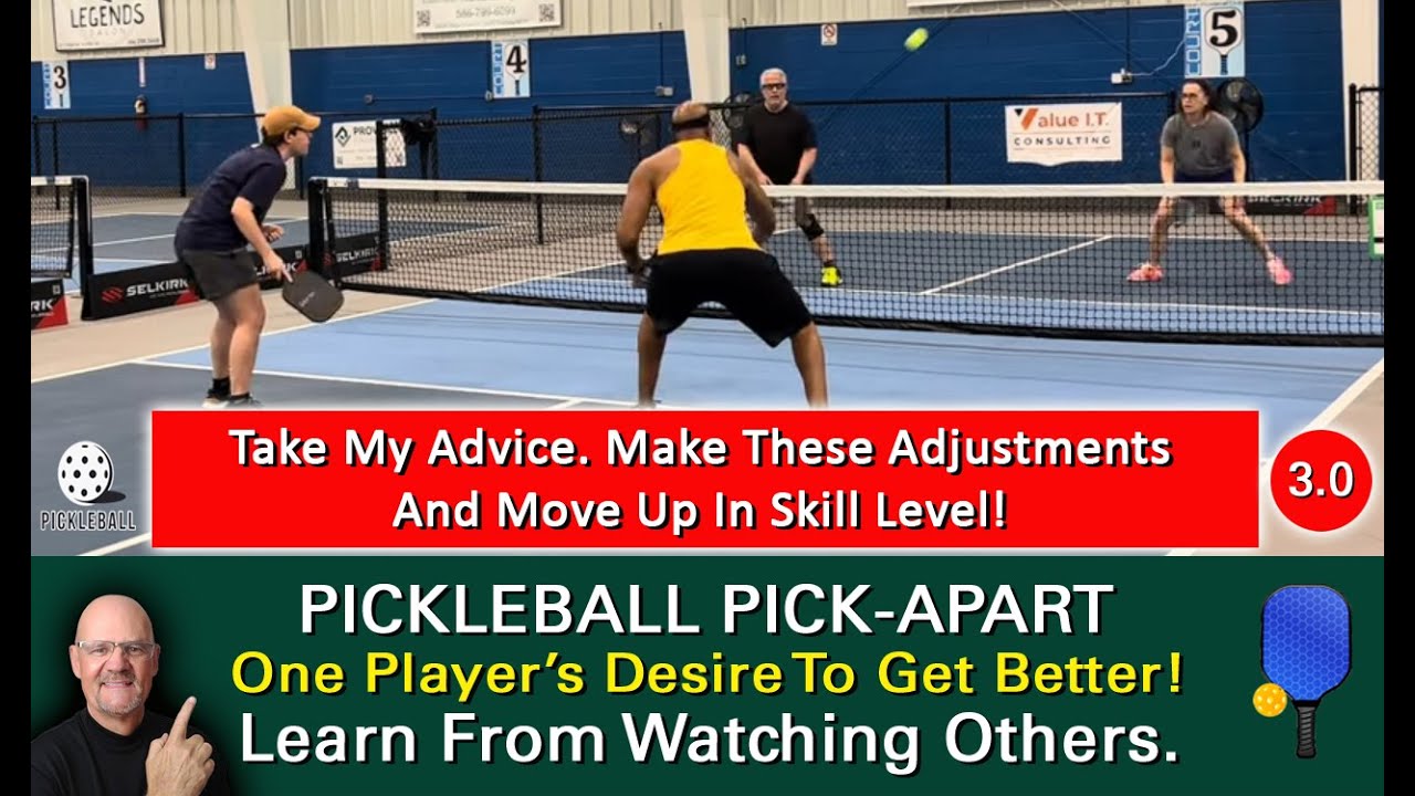 Pickleball Tutorial! My Advice To One Player On What To Do To Move Up ...