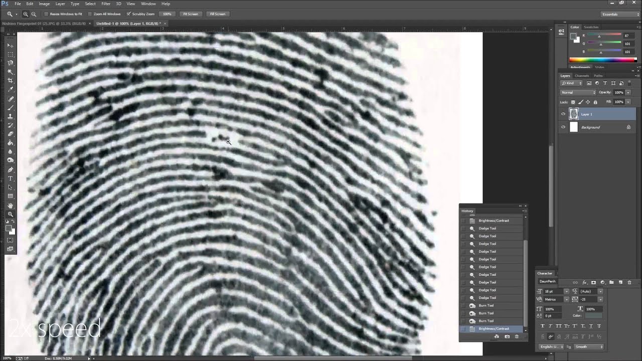 Fingerprint Clean Up - YouTube
