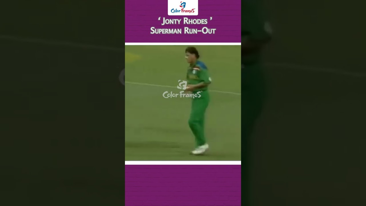 Jonty Rhodes’ Superman Runout #colorframes #sports #cricket #shorts # ...