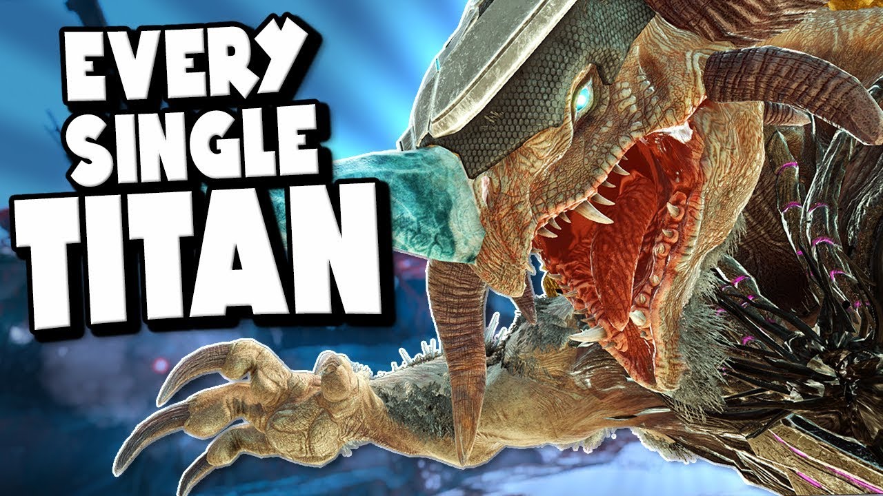 THE TOWER OF TITANS - EVERY SINGLE TITAN / KAIJU! - ARK Extinction DLC ...