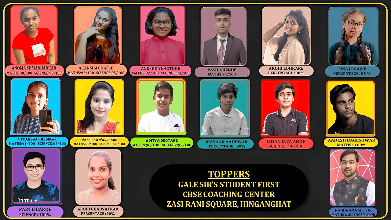 Gale Sir's Cbse Class 10 Toppers 2022-23 | Student First Hinganghat ...