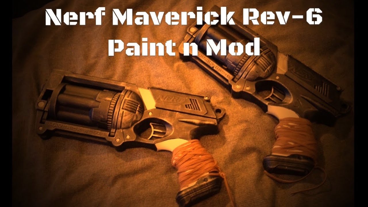 Nerf Maverick Rev-6 Paint & Mod - YouTube