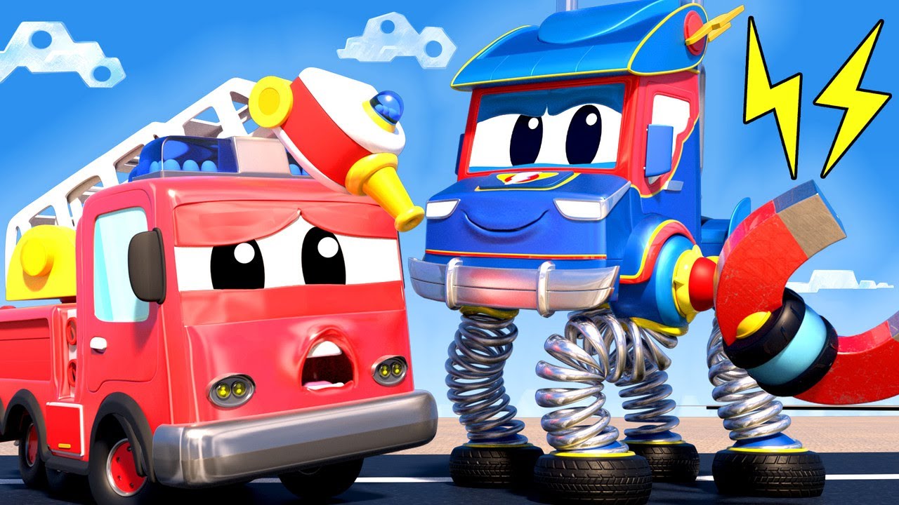 Çocklar için Kamyon çizgi filmleri TRAFİK SIKIŞIKLIĞINI yaylı kamyonla ...