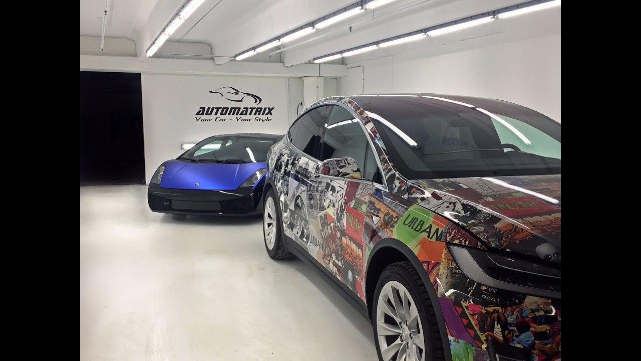 1 of 1 Custom Wrap Tesla Model X - YouTube