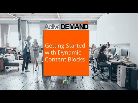 Getting Started with Dynamic Content Blocks - YouTube