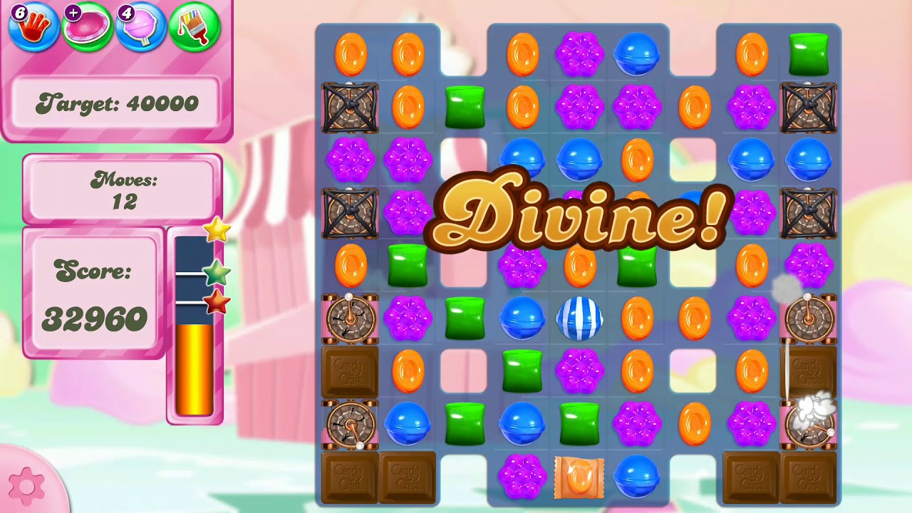 Candy crush saga level 1821 without any booster - YouTube