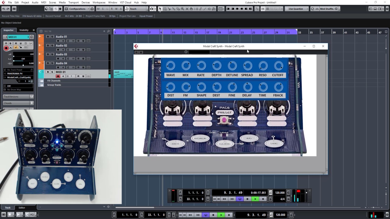Playing presets from Modal Craftsynth using Midi CC messages from ...