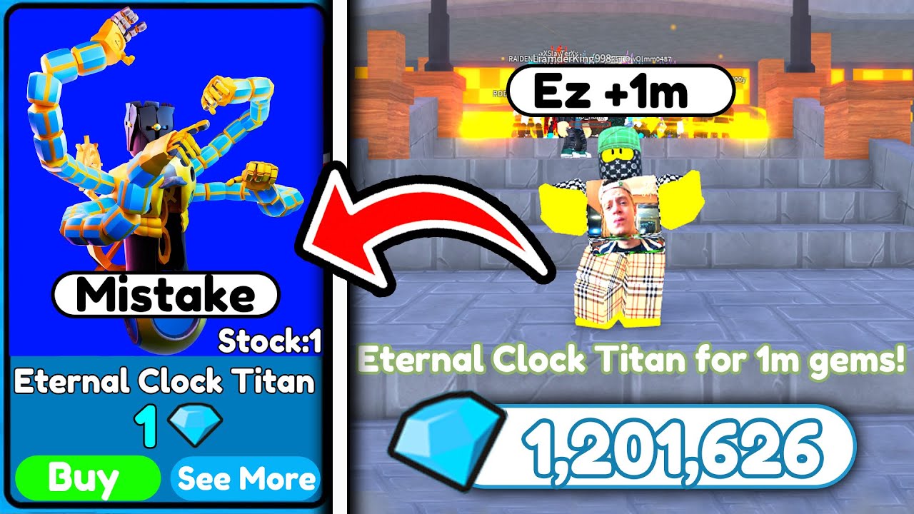 😱EZ GEMS!!🔥 I GOT Eternal Clock Titan and SOLD FOR 1.15M💎GEMS | Toilet ...