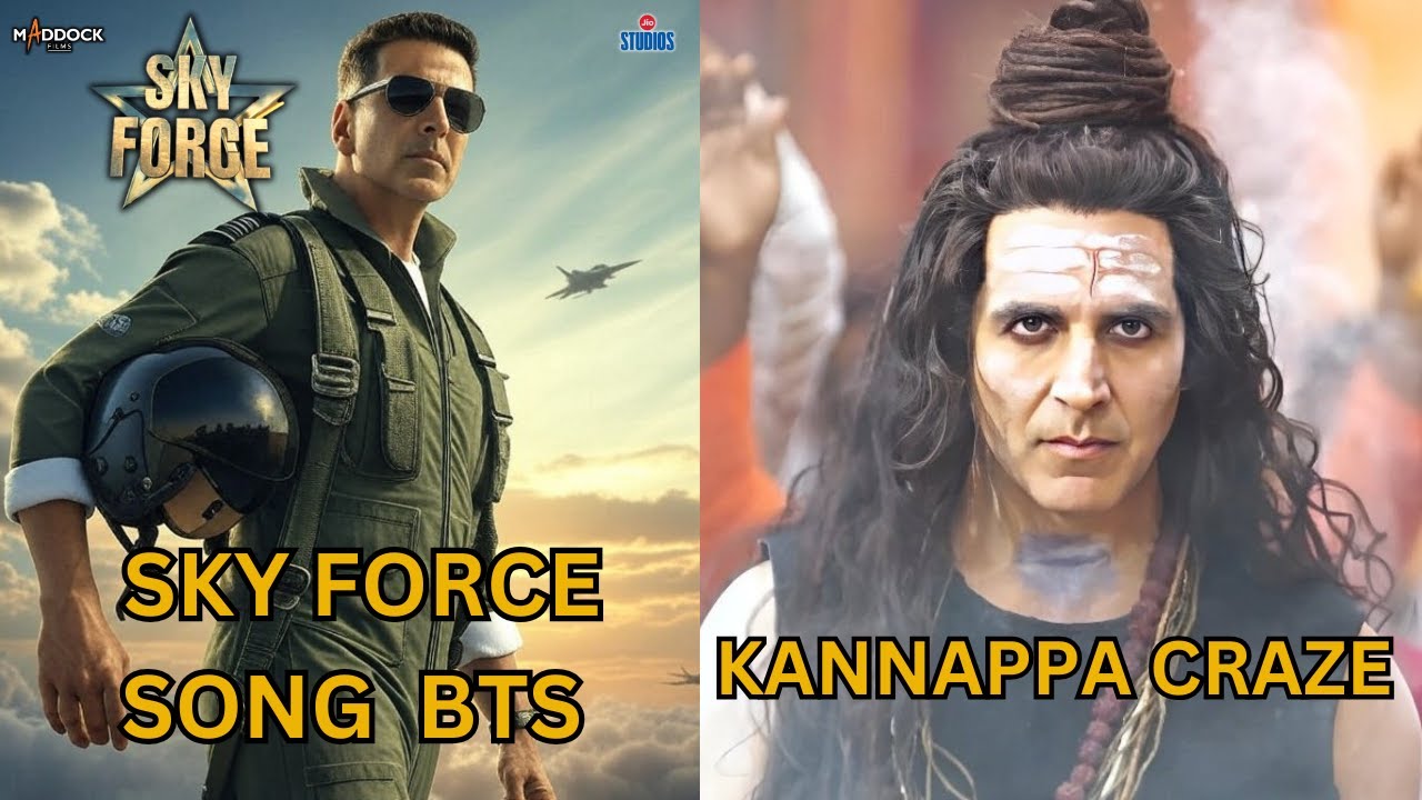 "Sky Force Song BTS | Kannappa Movie Craze 🔥 | Behind the Scenes Magic ...