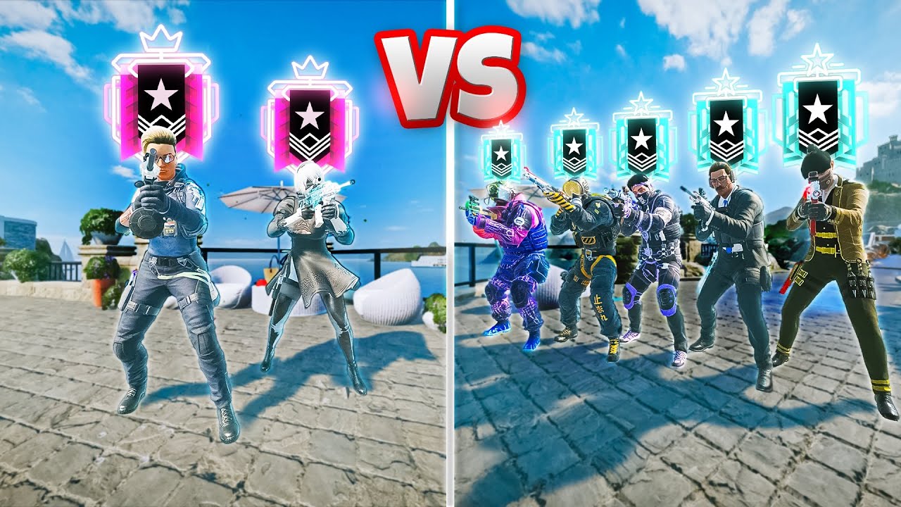 Can 2 Champs Beat 5 Plats In Rainbow Six Siege? - YouTube