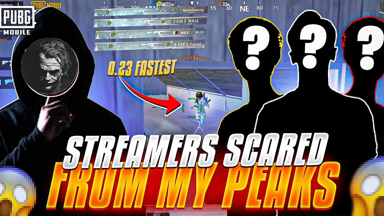 Streamer scared from my peaks ☺️ ️ | Fastest 1vs4 on streamers 😍 | PUBG ...