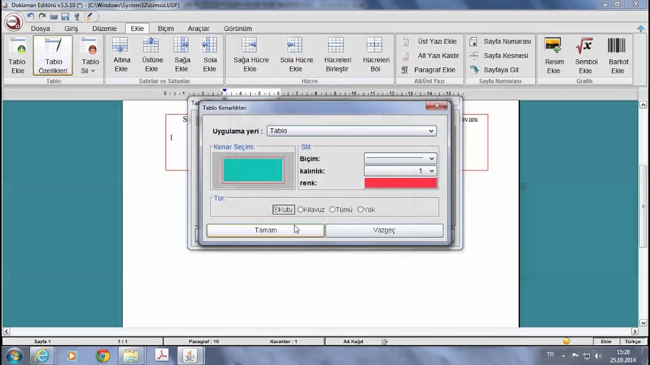 Ders 12.6 - Uyap Editör Ekle Menüsü - YouTube